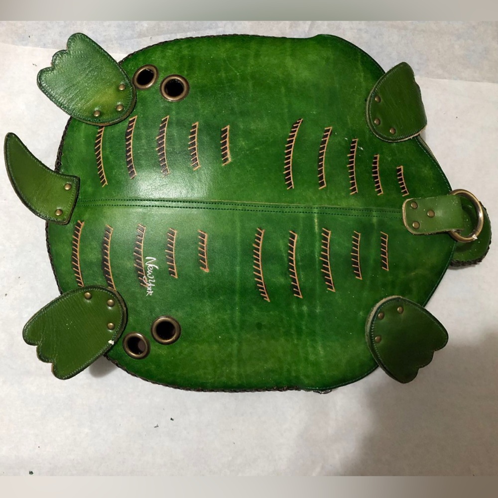 Handmade | Bags | Handmade Giant Green Leather Turtle Bag Novelty ...